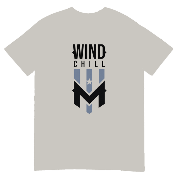 Wind Chill Ice Grey Stacked Logo T-Shirt - Minnesota Wind Chill